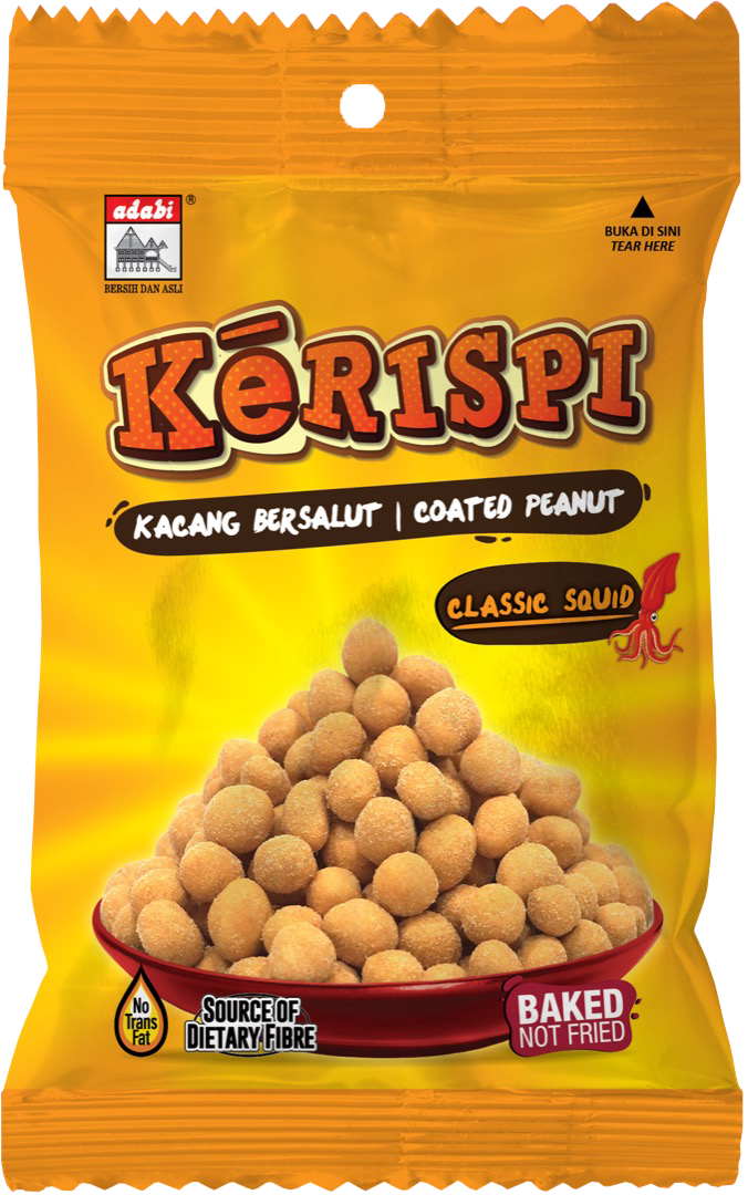 Kerispi Coated Peanut Classic Squid - Adabi